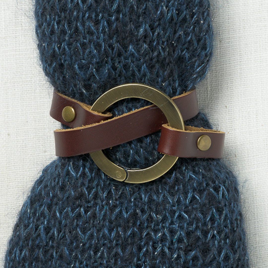 JUL Designs Round Ring Shawl Cuff, Espresso w/ Brass Hardware – Wool and Company