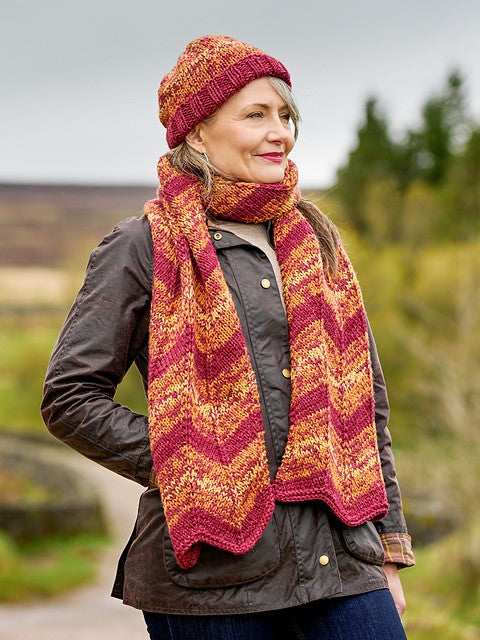 Roisin Chevron Scarf and Hat by Sarah Hatton – Wool and Company