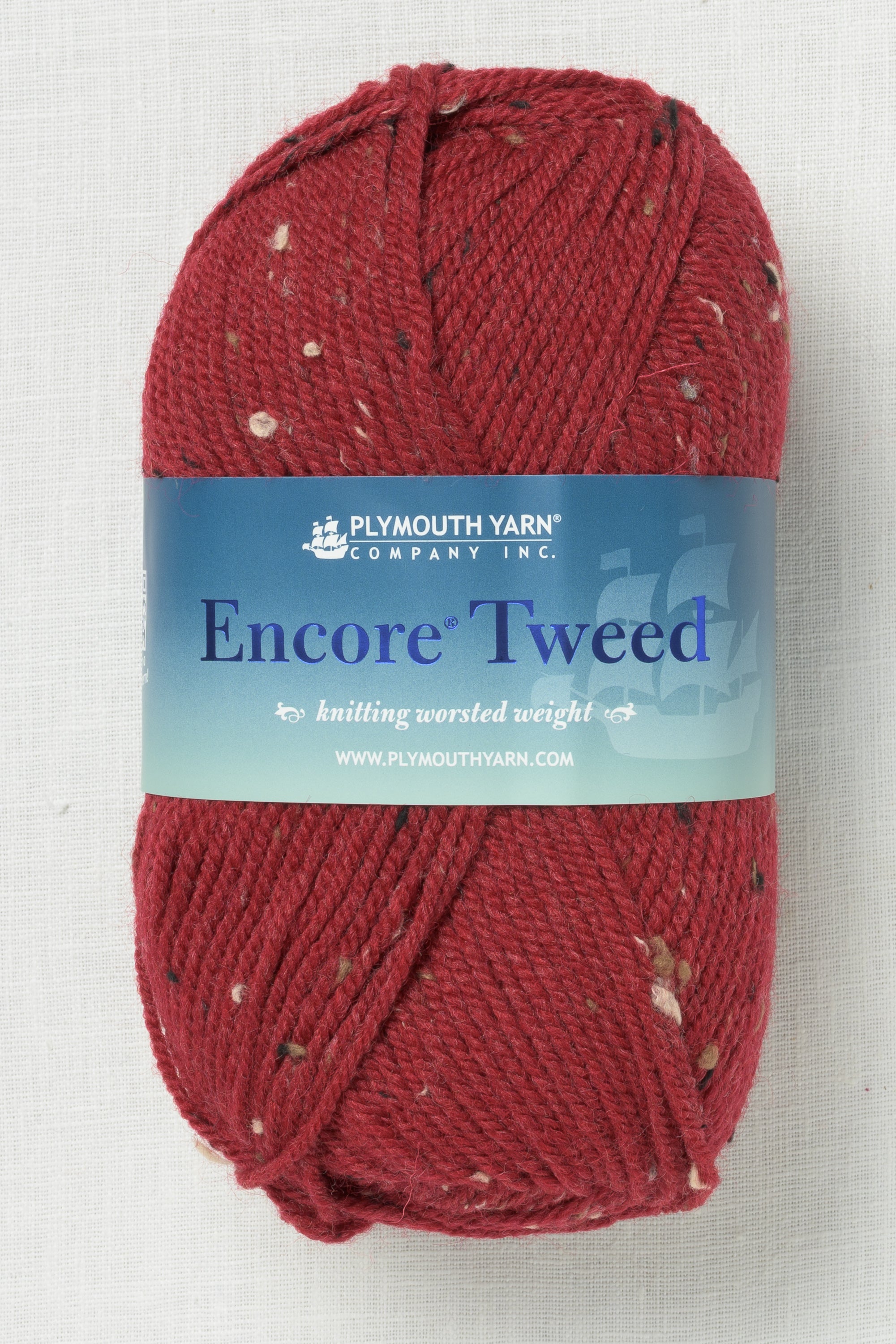 Plymouth Encore Worsted Tweed 6389 Ruby – Wool and Company
