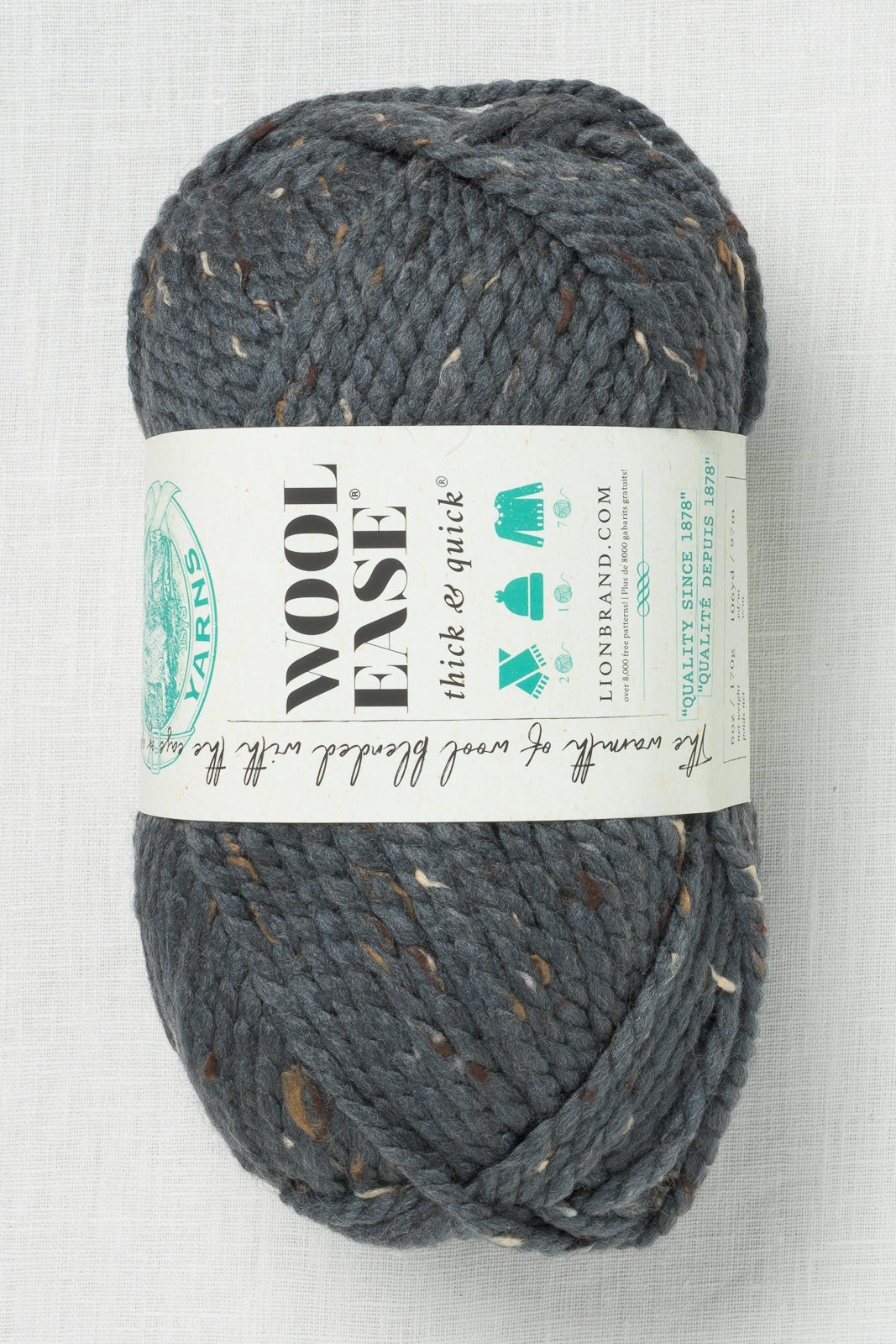 Lion Brand Wool Ease Thick & Quick 151L Graphite – Wool and Company