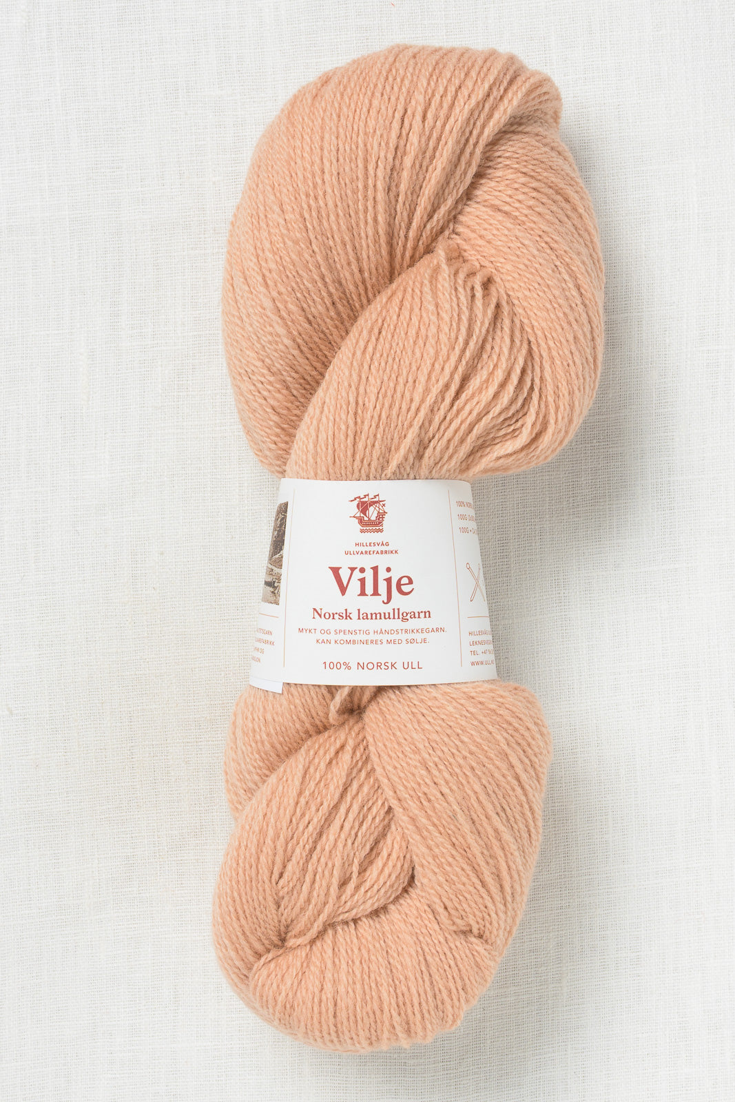Hillesvåg Vilje 437 Light Apricot – Wool and Company