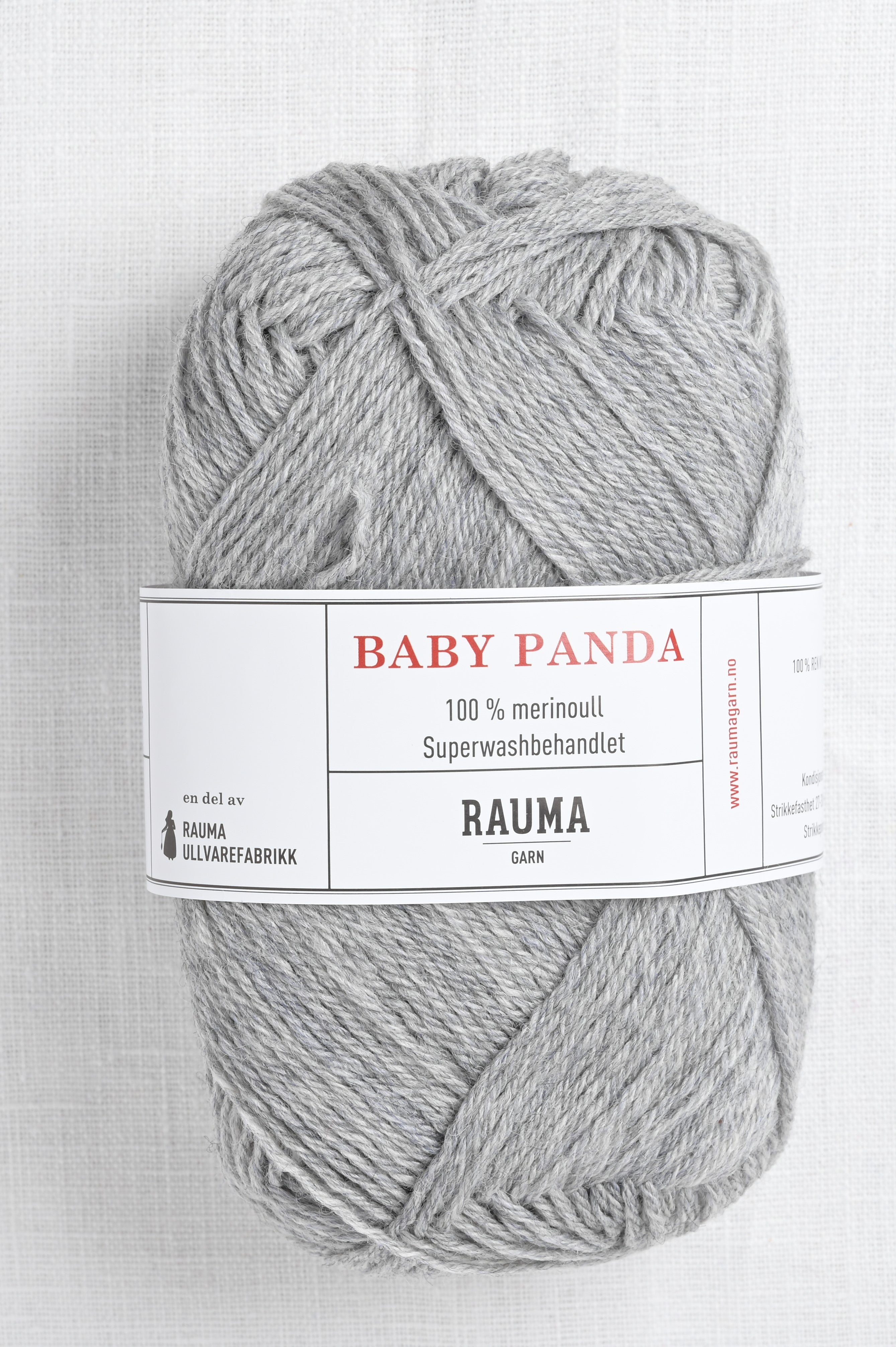 Rauma Babygarn 13 Light Grey Heather – Wool and Company