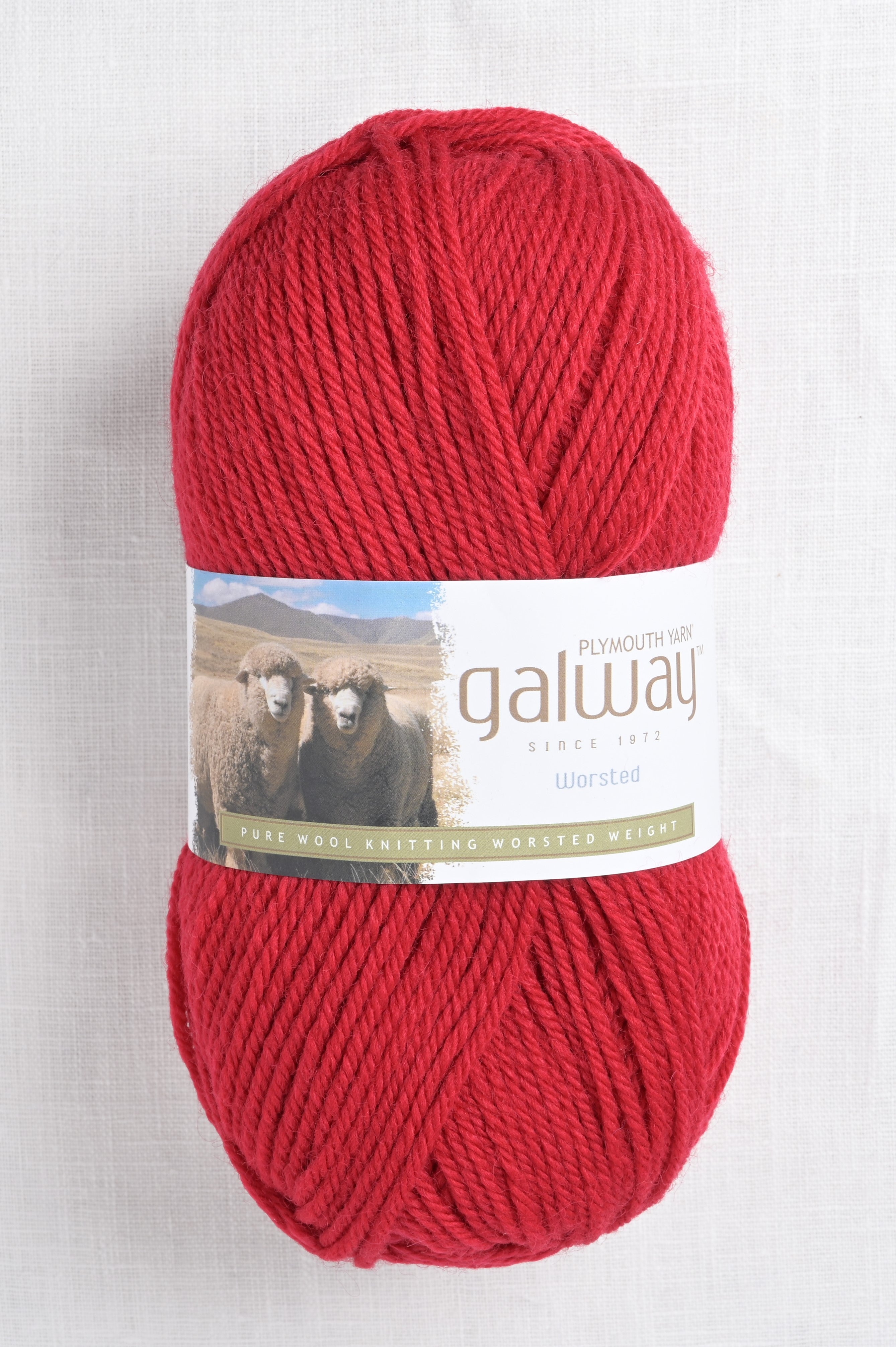 Plymouth Galway Worsted 44 Cherry Red – Wool and Company