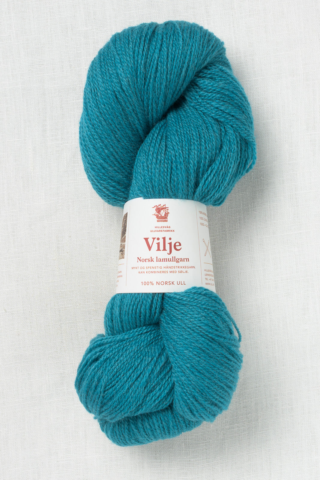 Hillesvåg Vilje 434 Light Petrol – Wool and Company