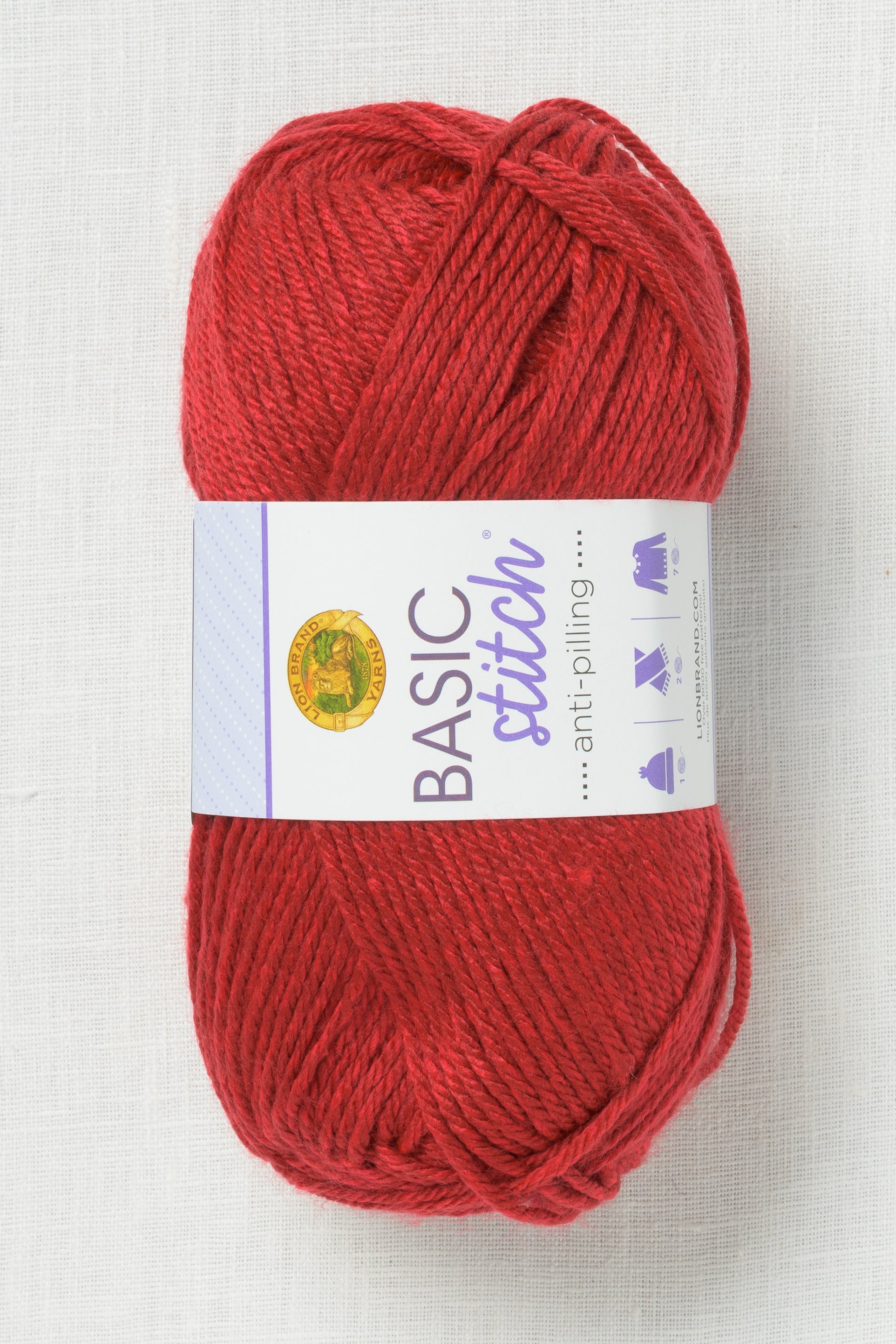 Lion Brand Basic Stitch Anti Pilling 400G Red Heather – Wool and Company