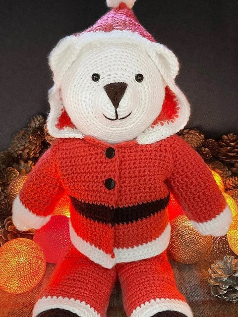 Bo Bear Santa Suit by Emma Varnam – Wool and Company