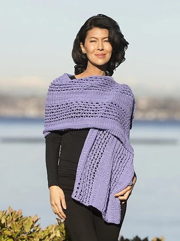 Diamond Lattice Wrap by Laurie Beardsley – Wool and Company