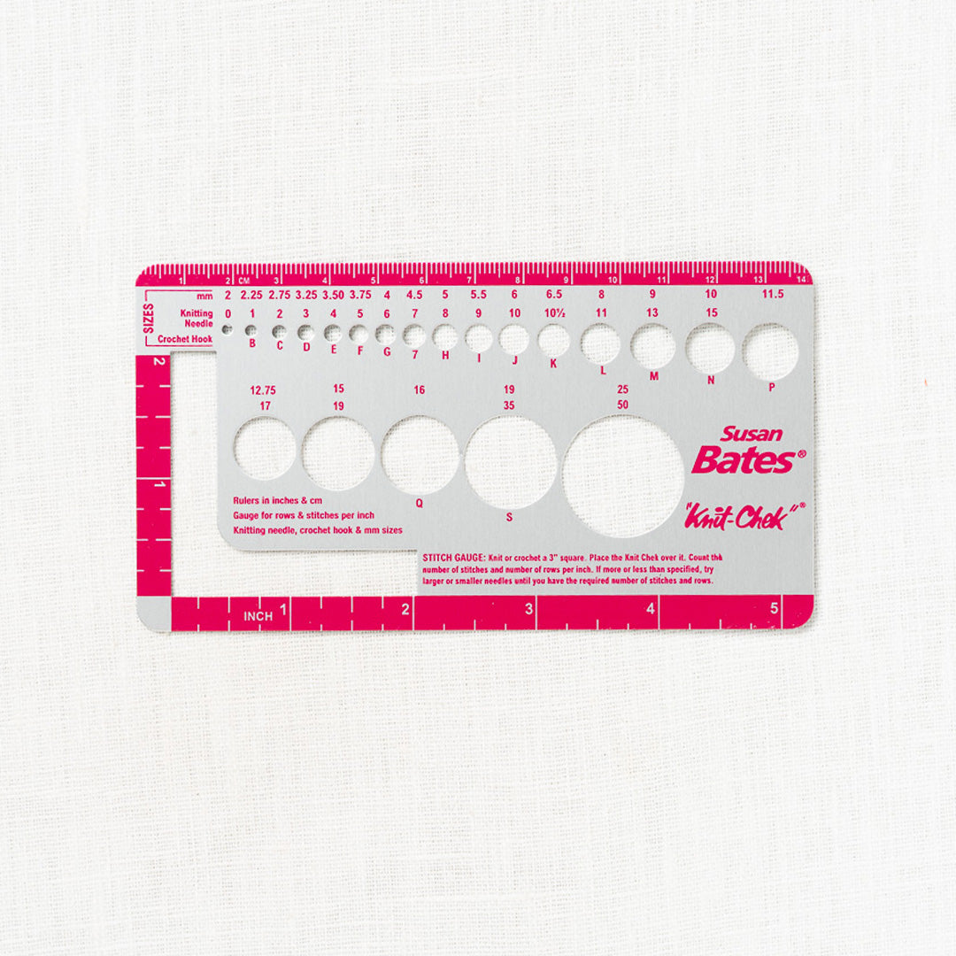Susan Bates Knit Chek Knit & Crochet Gauge – Wool and Company