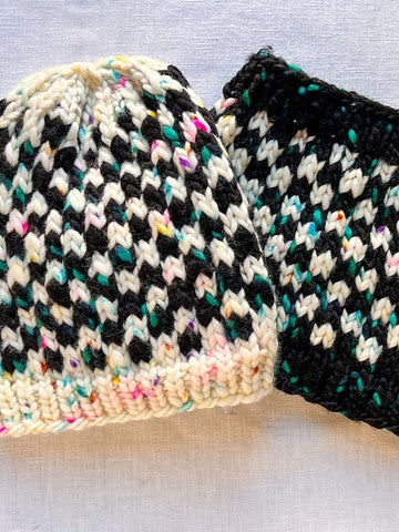 Check Check Hats + Cowl by Sarah E. Chapman – Wool and Company