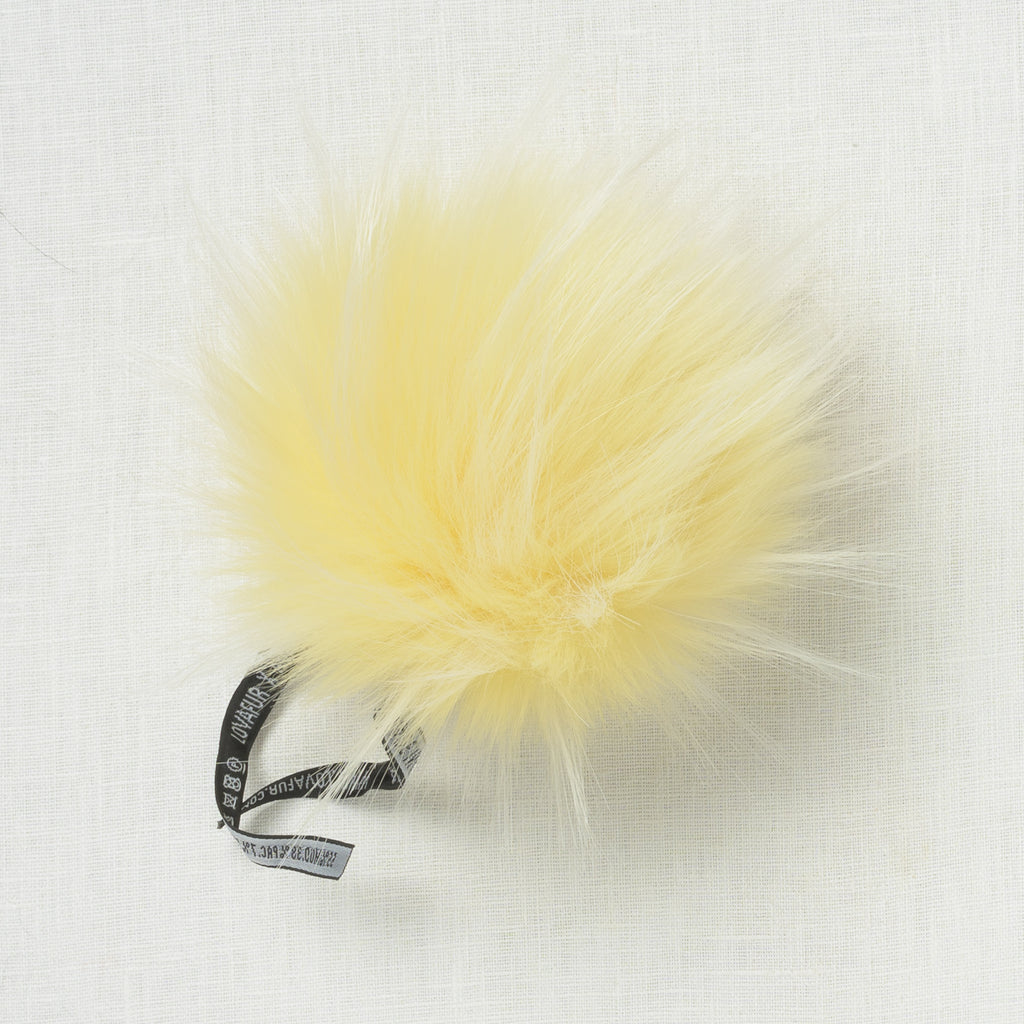 Lovafur Luxe Faux Fur Pom Light Yellow Raccoon – Wool and Company