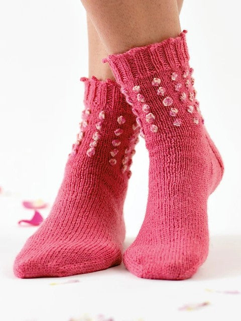 Sweet Blossom Bobble Socks by Juliana Yeo – Wool and Company