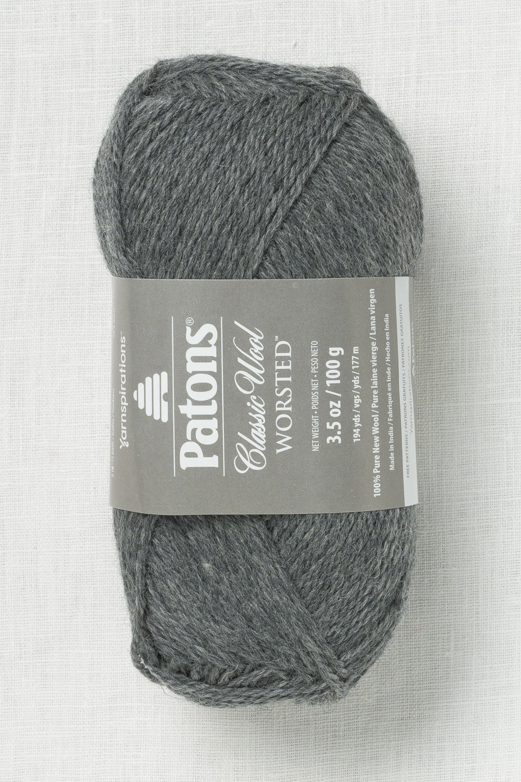 Patons Classic Wool Worsted Dark Gray Mix – Wool and Company