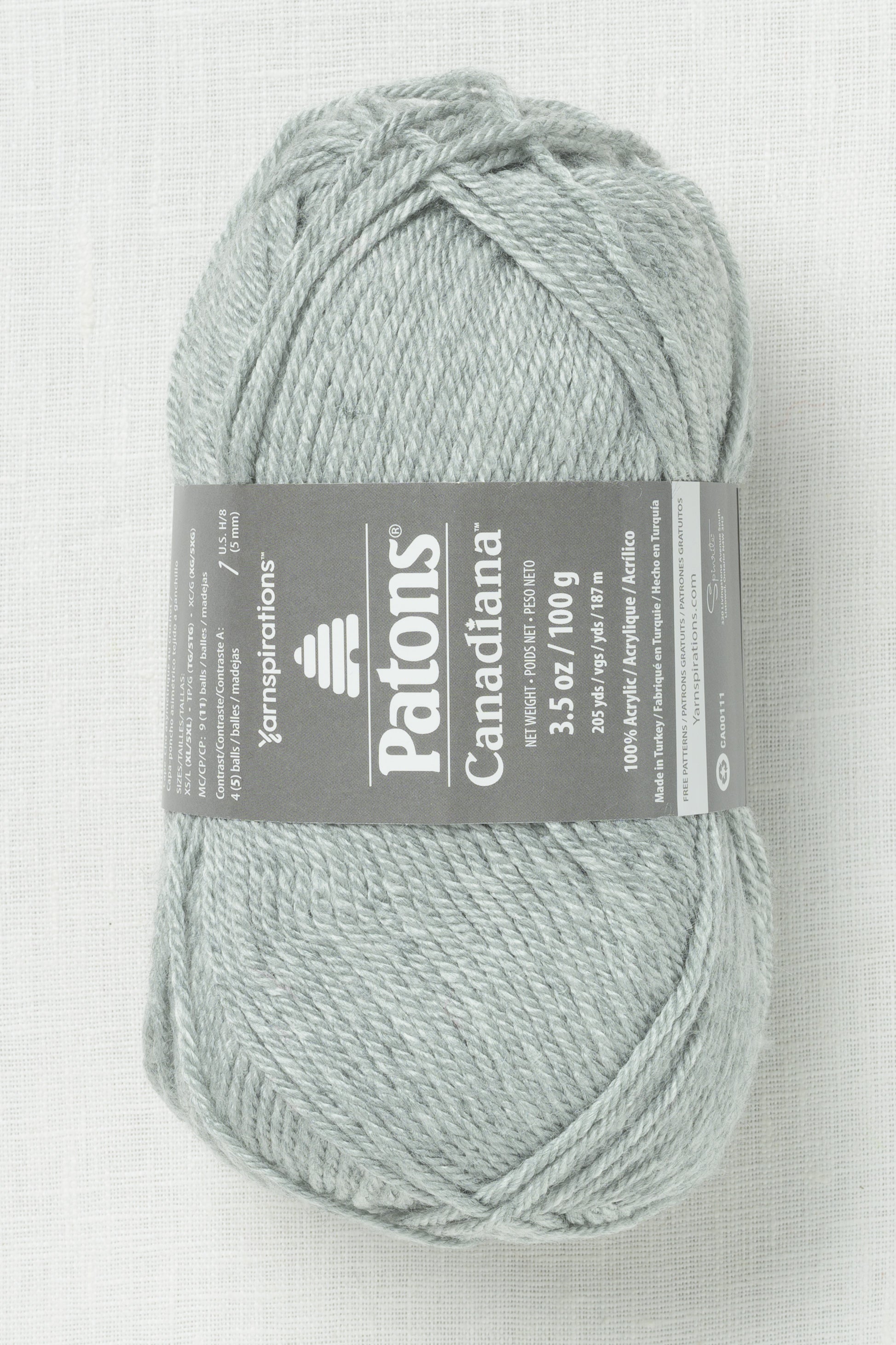 Patons Canadiana Pale Gray Mix – Wool and Company