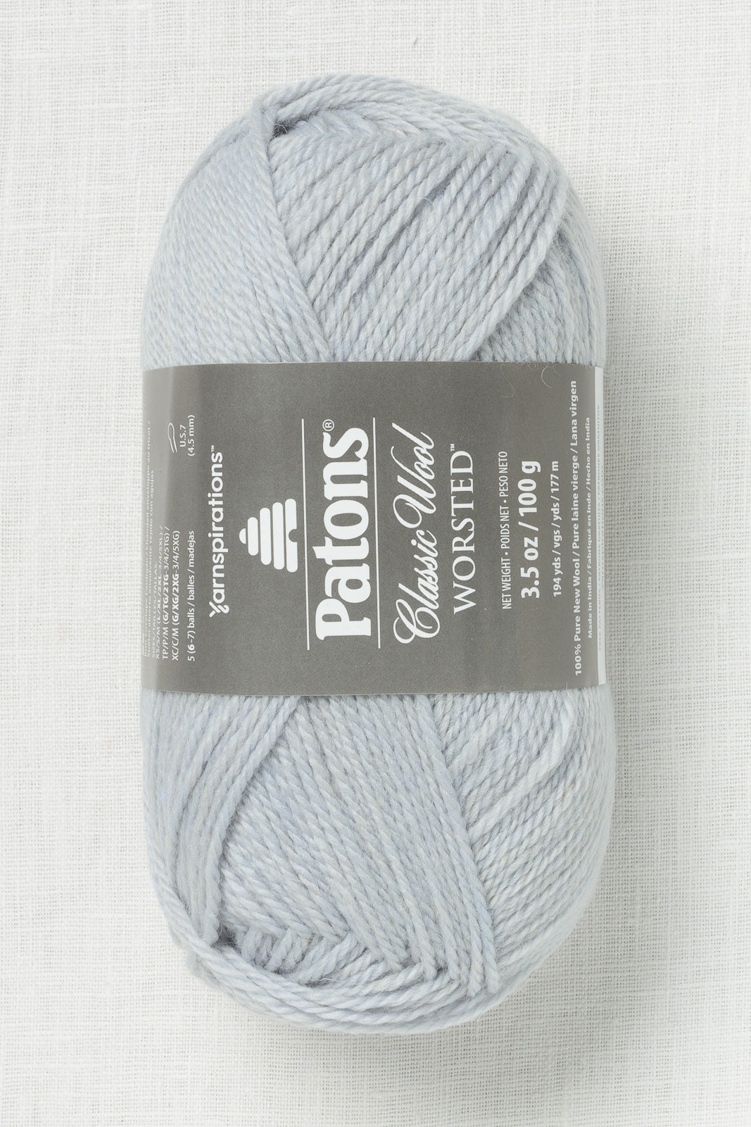 Patons Classic Wool Worsted Cool Gray – Wool and Company