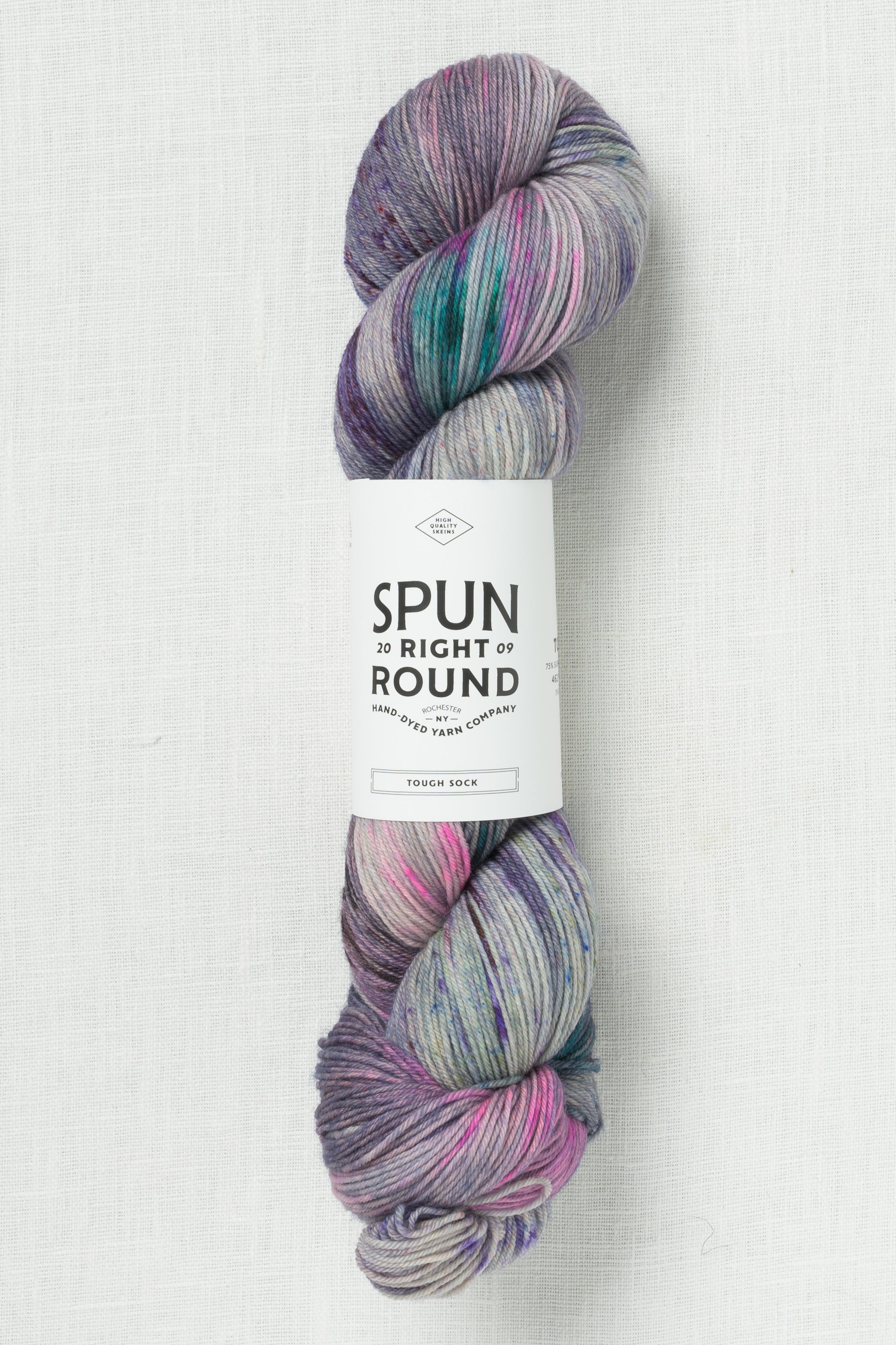 Spun Right Round Tough Sock Raining Cats and Dogs – Wool and Company