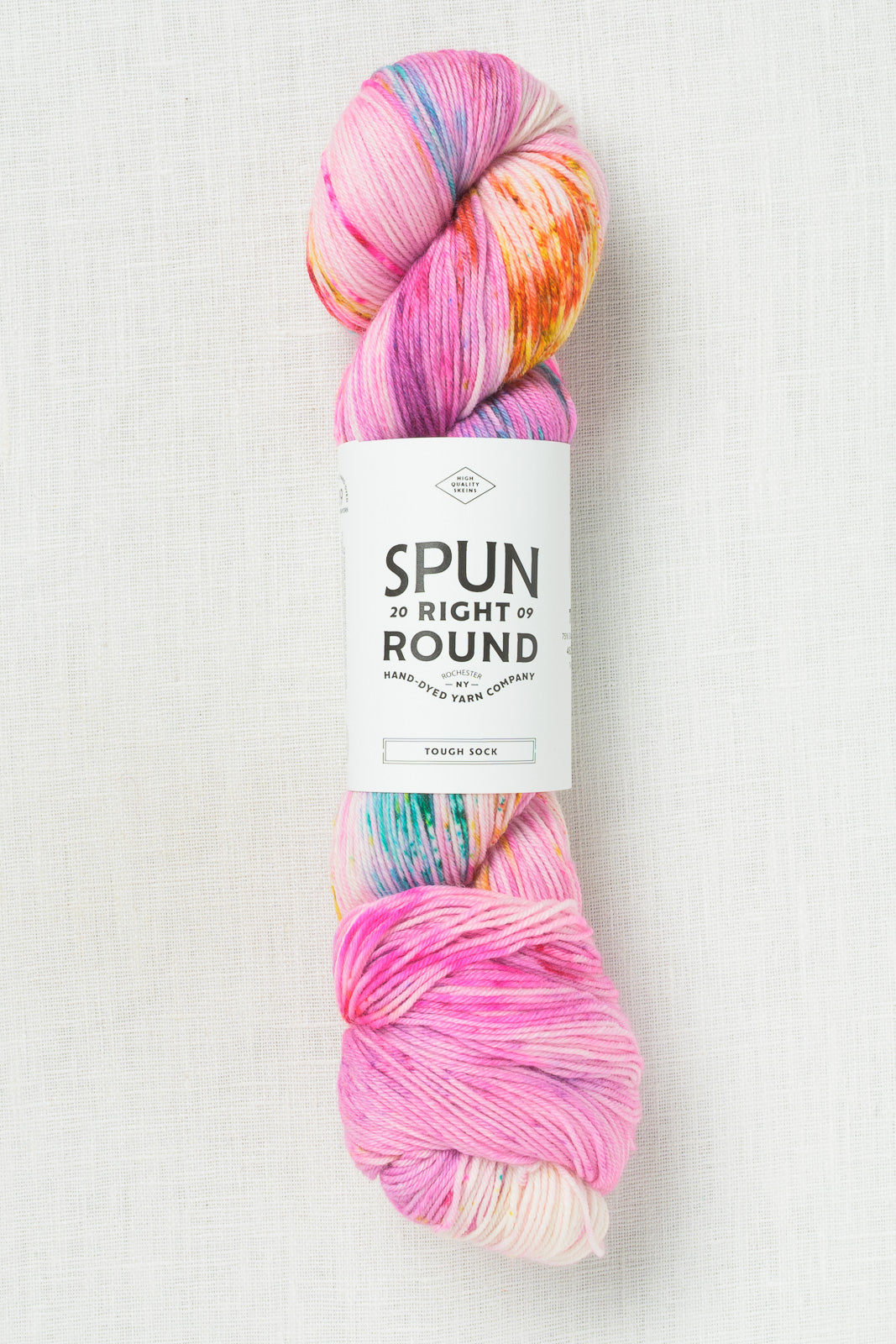 Spun Right Round Tough Sock Topcoat Candy – Wool and Company