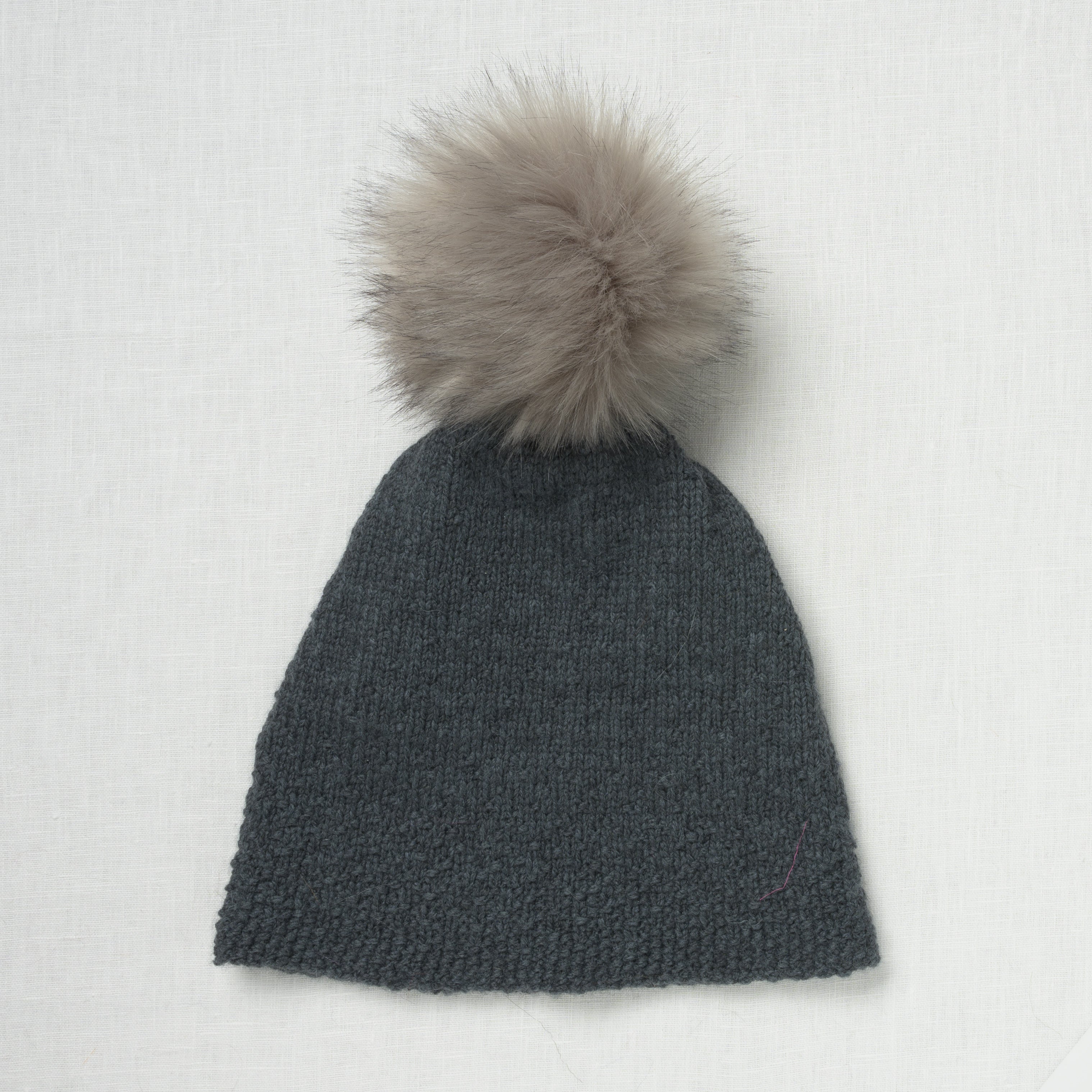 Lovafur Luxe Faux Fur Pom Steel Grey Fox – Wool and Company