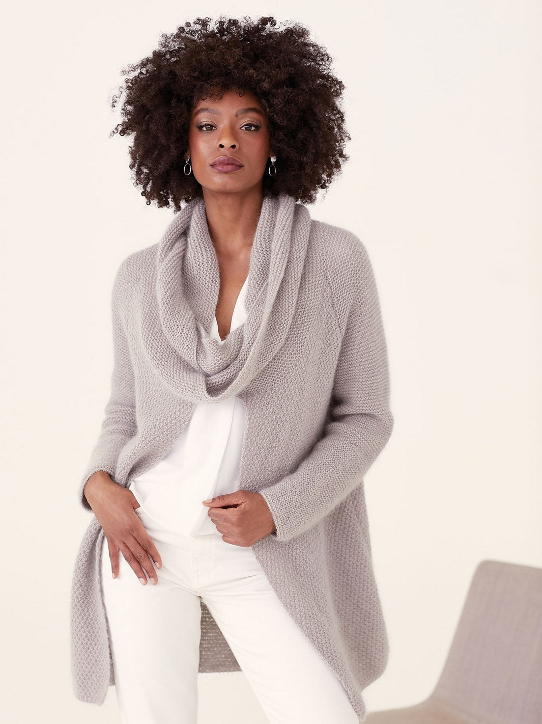 007 Cowl Cardigan – Wool and Company