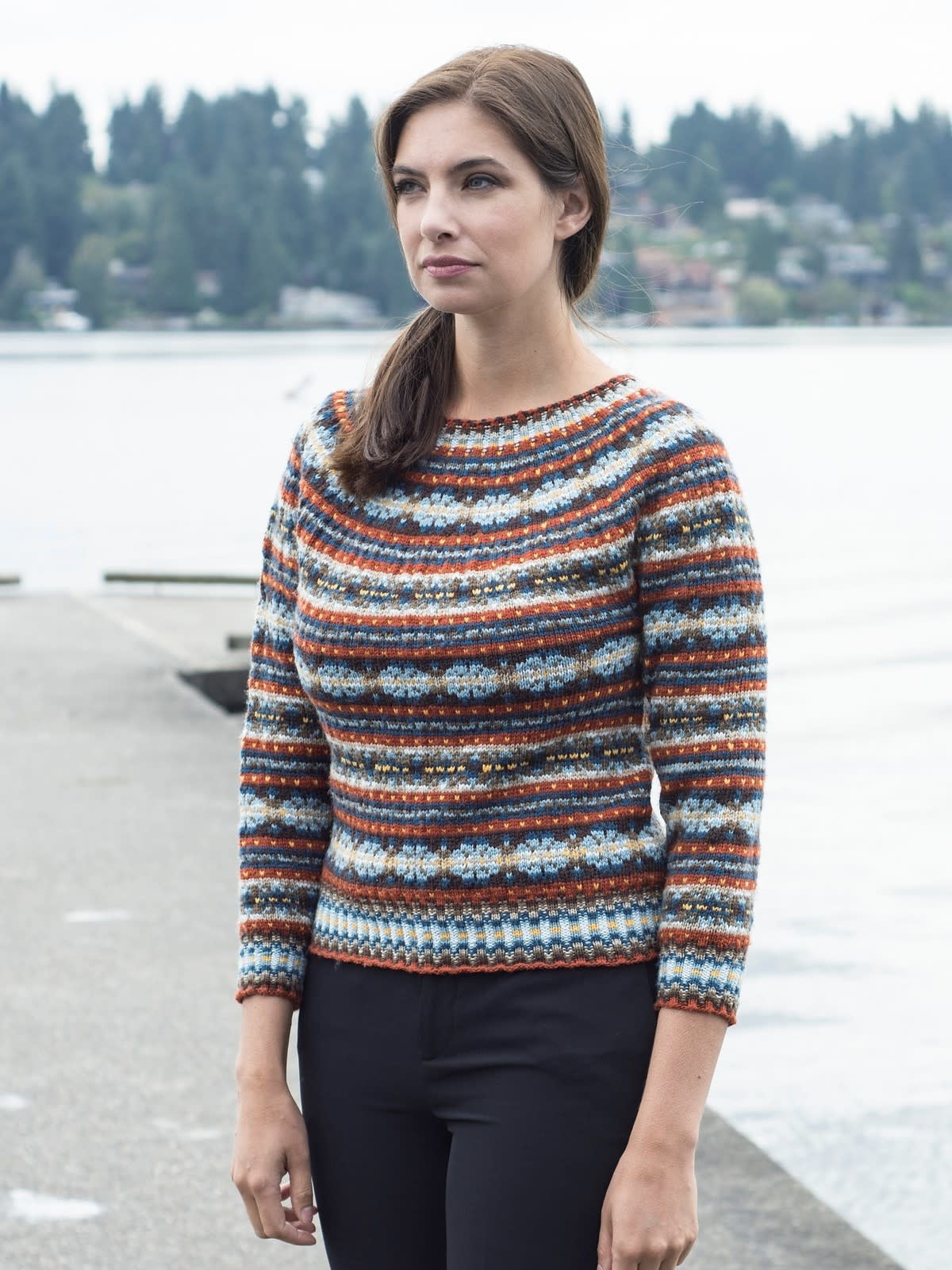 Blue Flax Fair Isle Pullover – Wool and Company